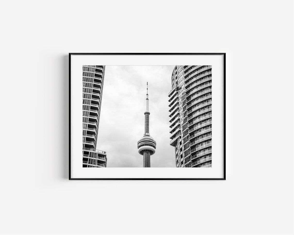 Toronto Skyline Poster CN Tower Print Ontario Canada - Etsy