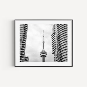 Toronto Skyline Poster CN Tower Print Ontario Canada - Etsy