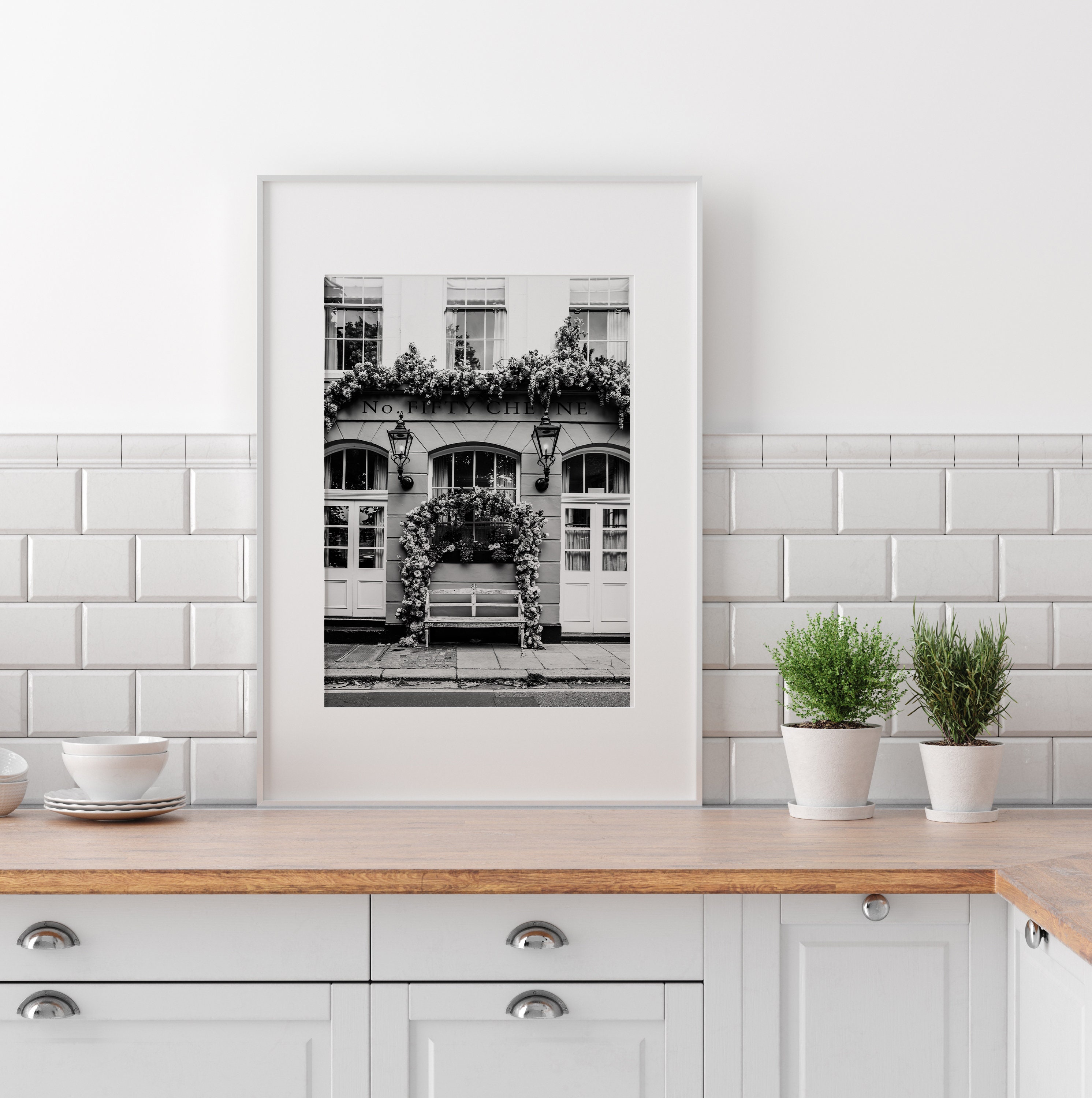 Black and White London Photography, Number Fifty Cheyne Walk, Chelsea ...