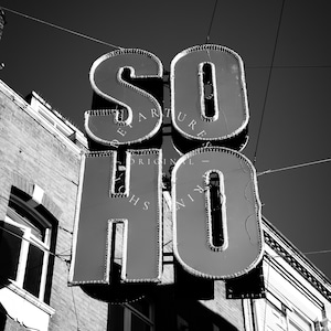 Black and White SOHO London Print, London England UK Wall Art, Travel ...