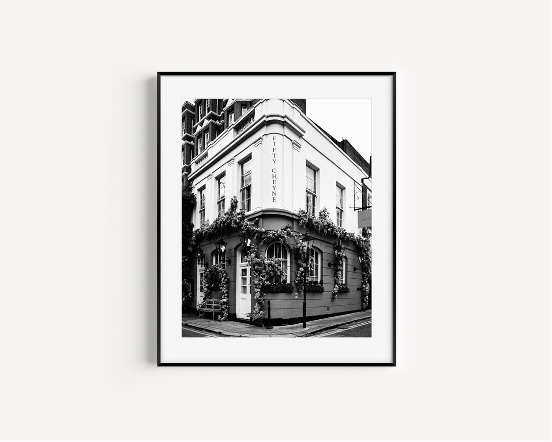 Number Fifty Cheyne Walk Print, Black and White London Photography ...