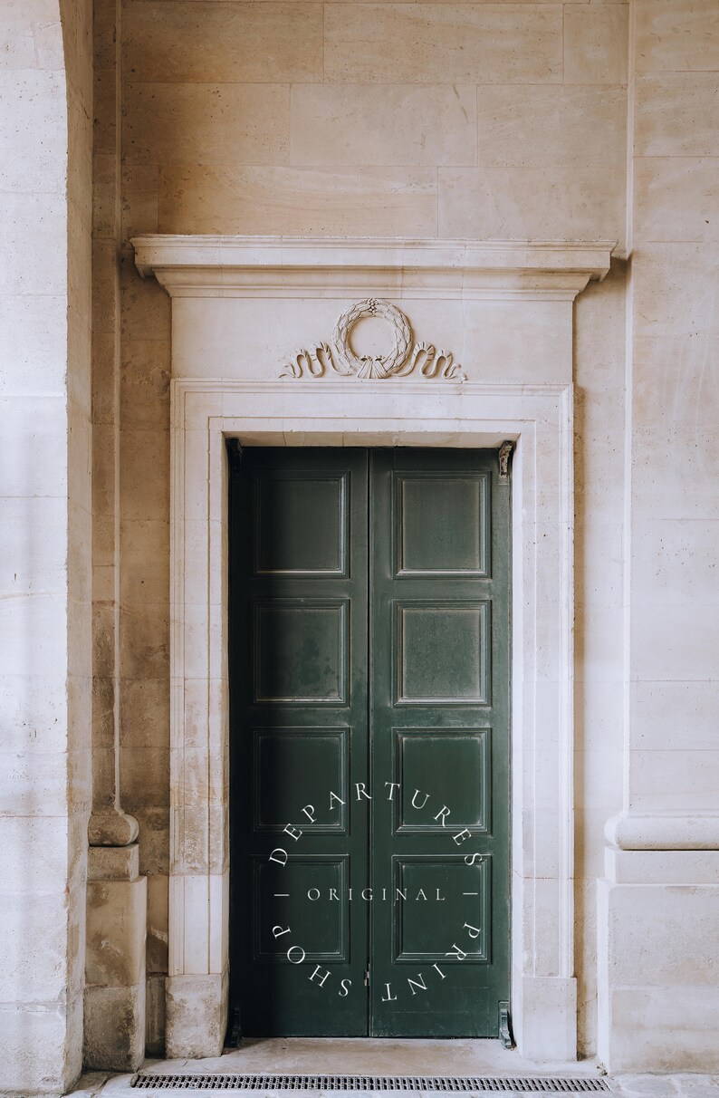 Green Door Print, Paris Photography, European Doorways Photo, Palace of ...