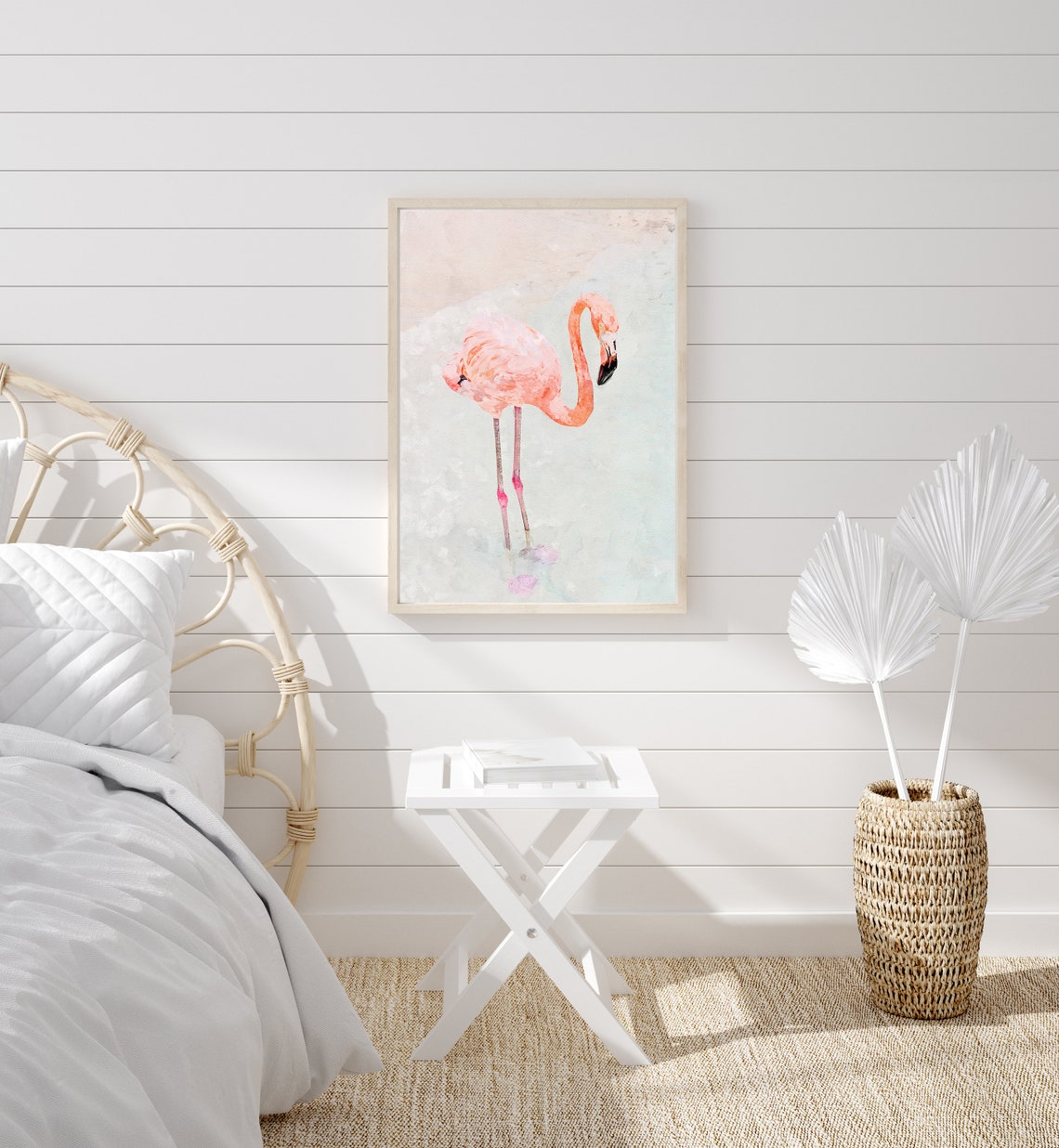 Pink Flamingo Watercolor Printable Tropical Digital Download - Etsy