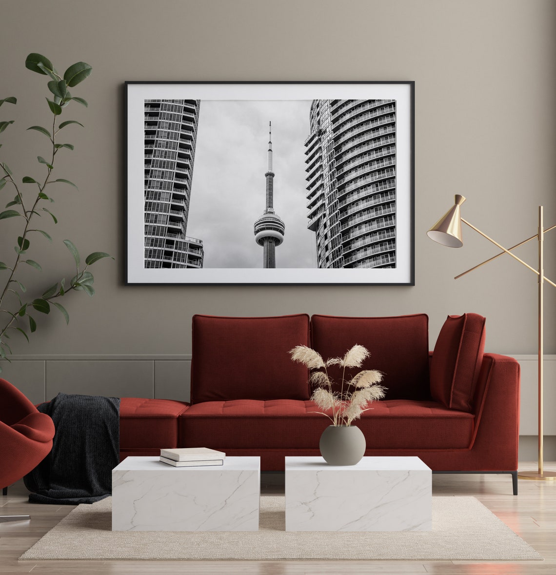 Toronto Skyline Poster CN Tower Print Ontario Canada - Etsy
