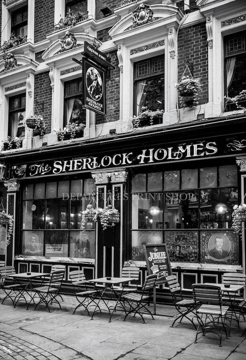 Sherlock Holmes Pub London Photography English Pub Wall - Etsy