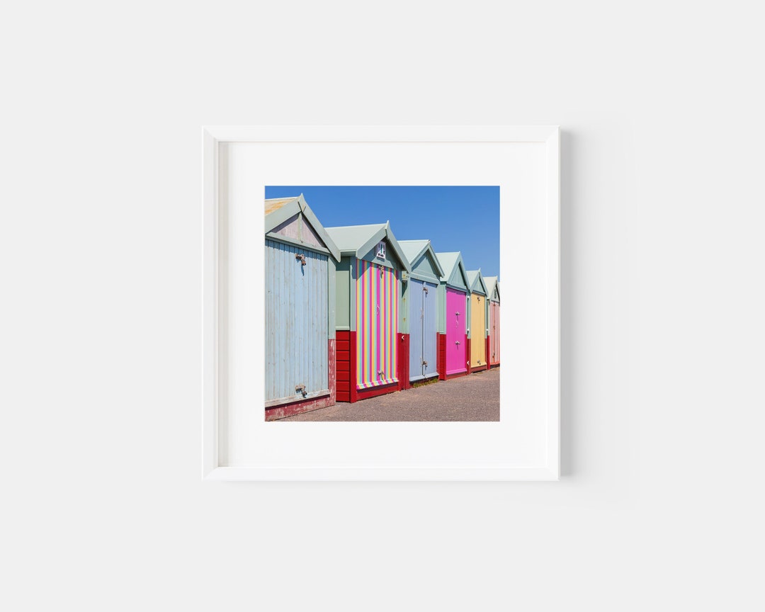 Colorful Beach Huts, Bathing Boxes, Brighton Beach Hove UK, Coastal ...