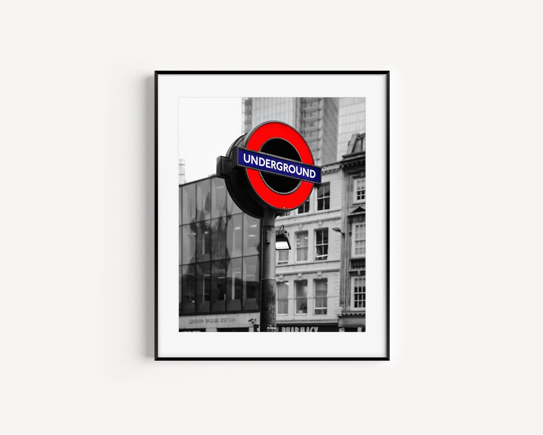 London Underground Poster, Transport Poster, Tube Station Sign, Europe ...