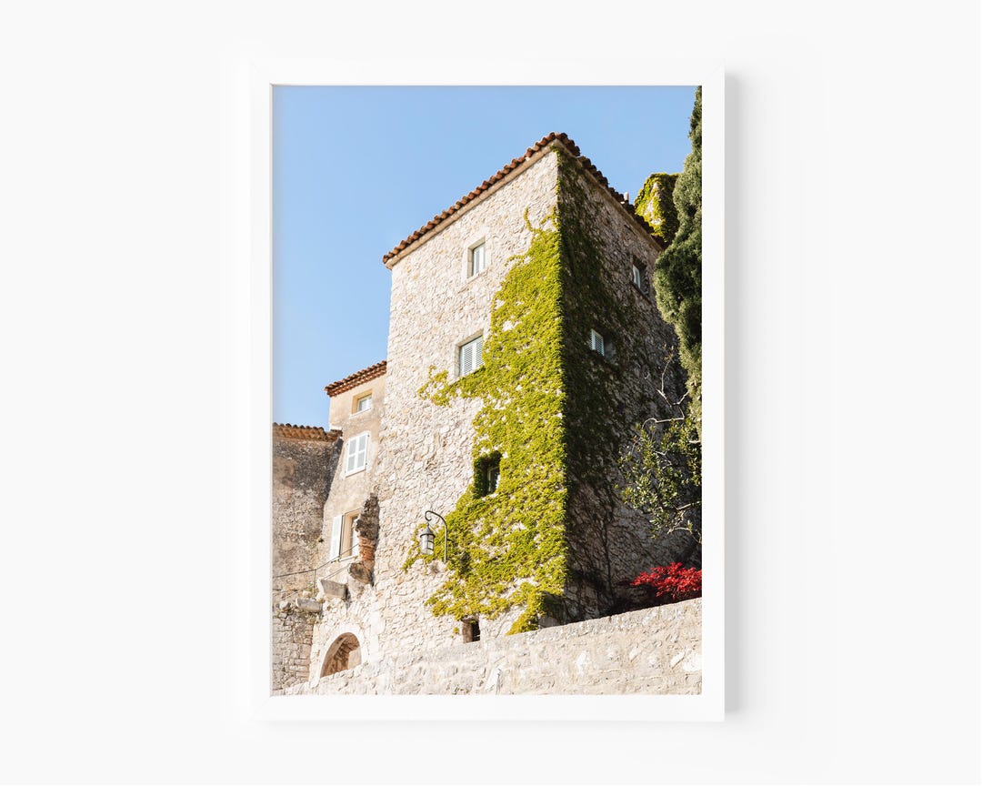 Village of Eze Art Print, French Riviera, South of France Wall Art ...