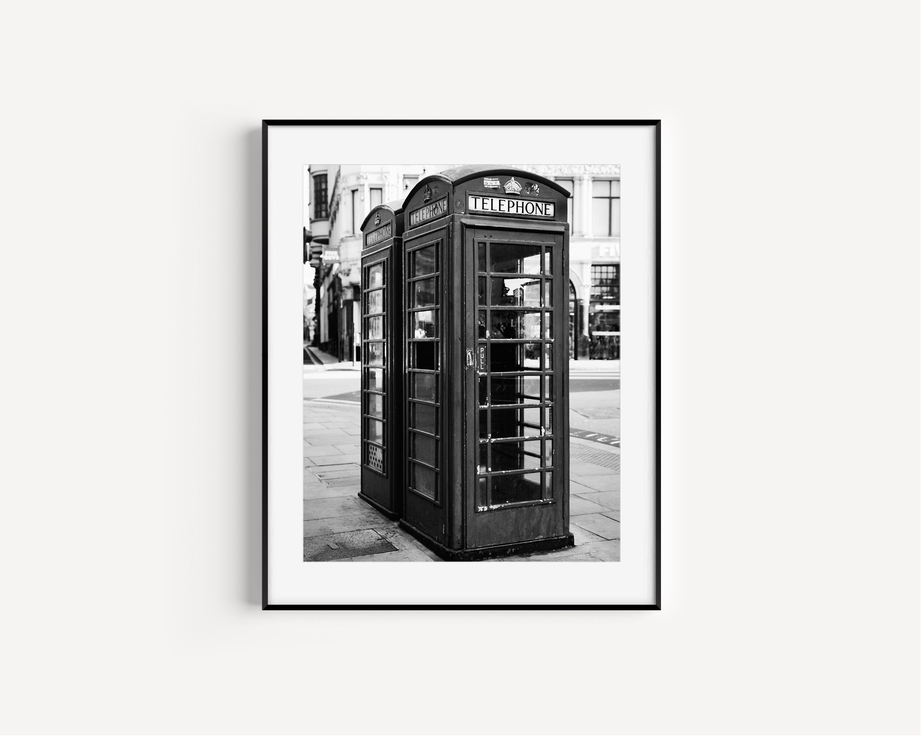 Telephone Booth Black And White