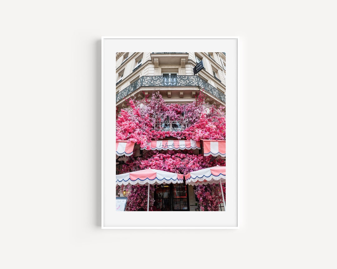 Pink Paris Cafe, La Favorite Parisian Cafe, French Restaurant, Pastel ...