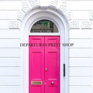 Pink Door Print, Girly Wall Art, Hot Pink Wall Art, Travel Poster ...