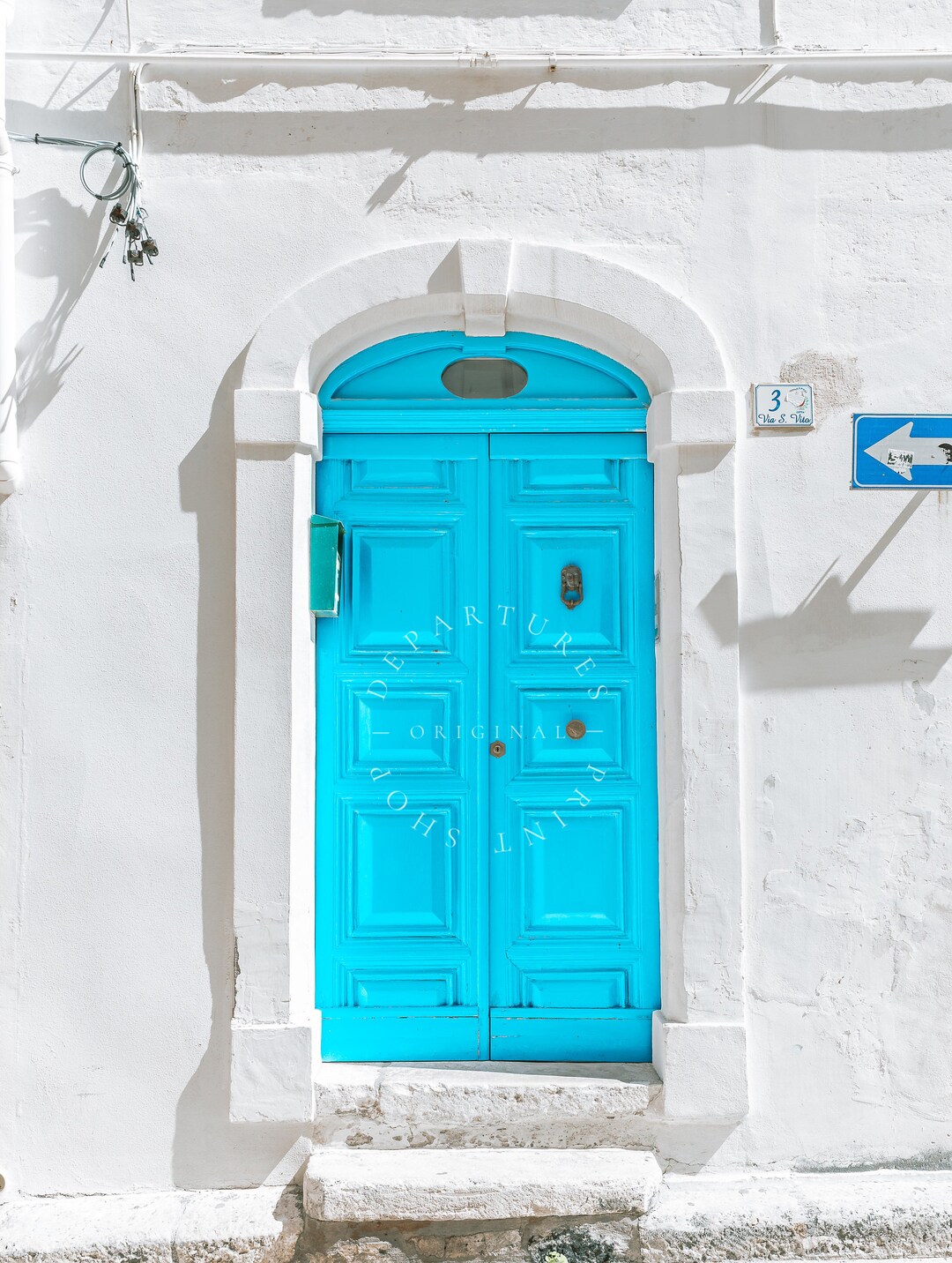 Teal Door Art Print, Italian Doorways Wall Art, Puglia Italy Travel ...