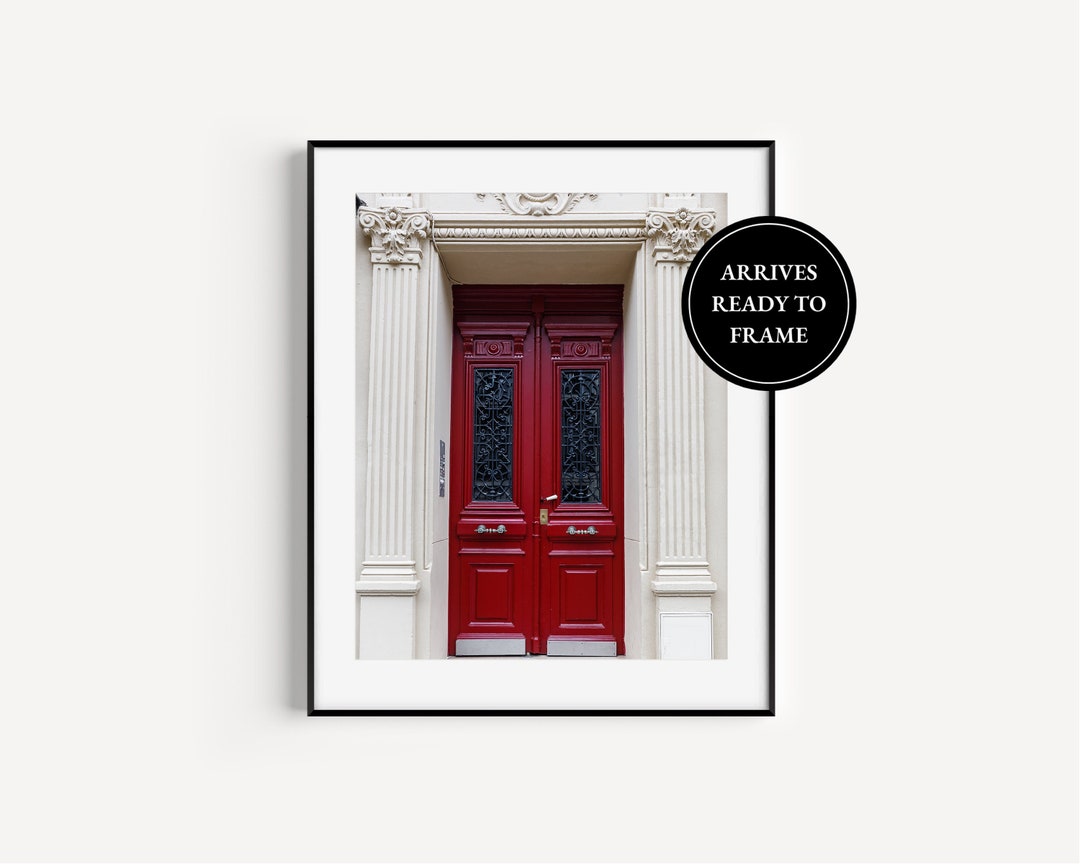 Red Door Print Parisian Doorways Paris Door Wall Art Ready - Etsy