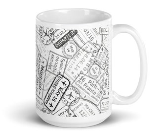 Passport Stamp Mug - Etsy