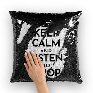 Keep Calm and Listen to K-pop Sequin Cushion Cover - Etsy