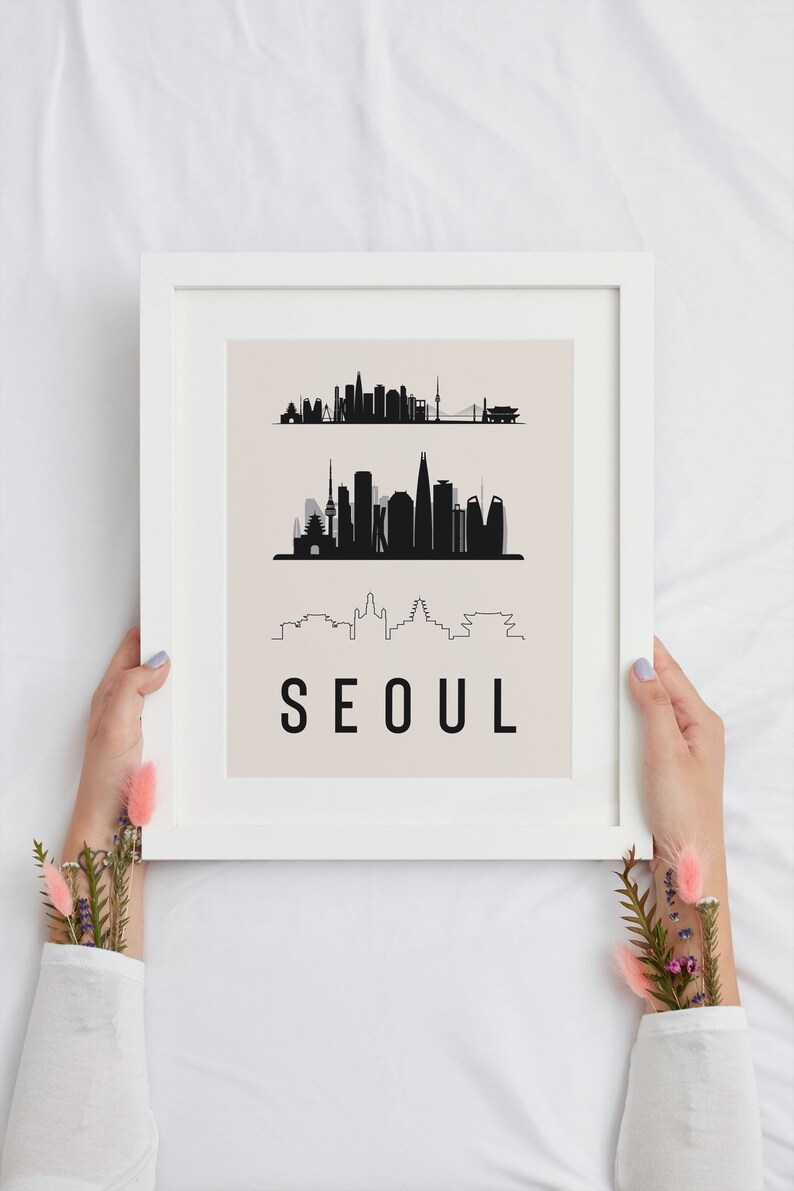 Set of 2 Printable Korean Poster Korea Poster Wall Decor - Etsy