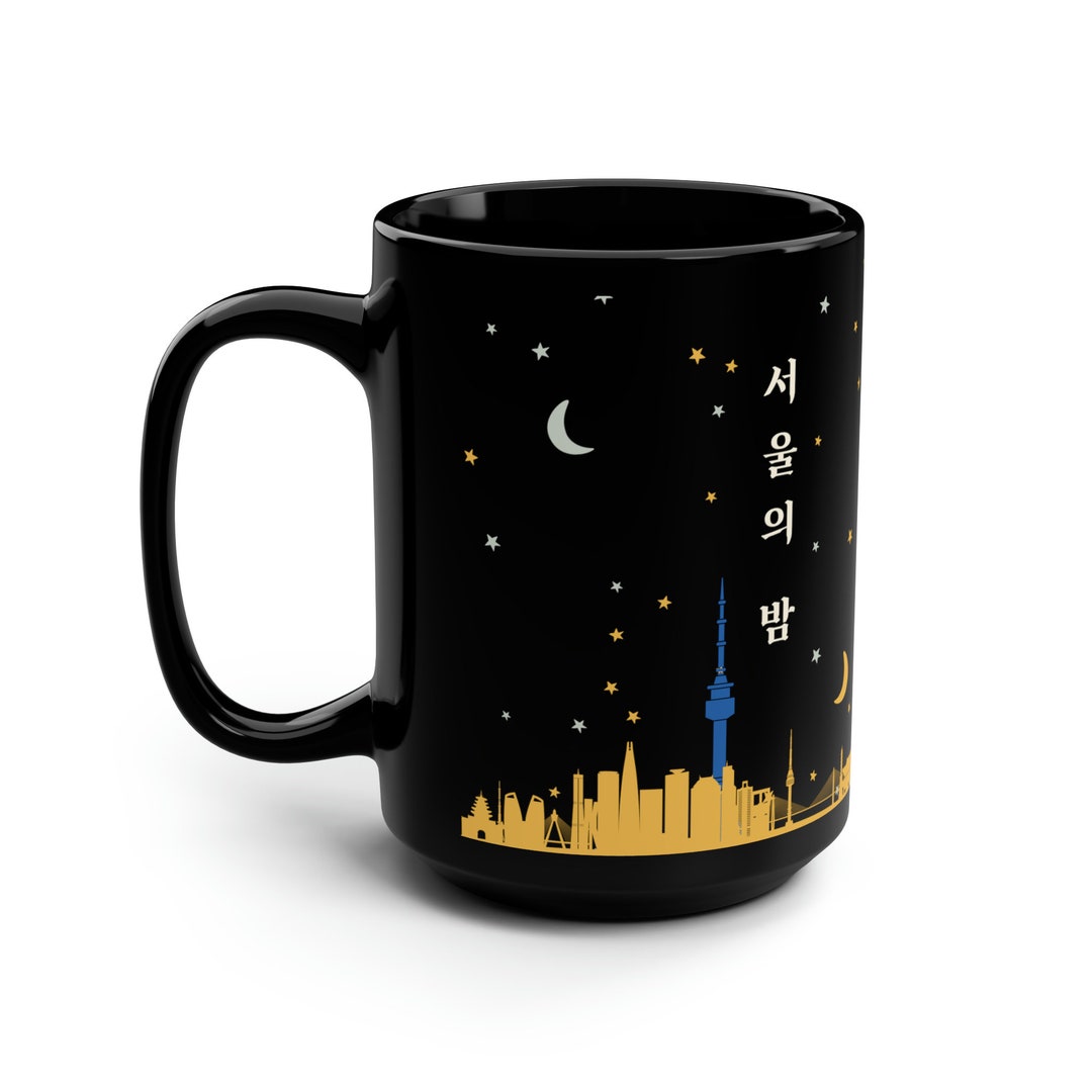 Korean Gifts Korean Mug 15 Oz Korean Art Mug Hangul Mug Seoul & Busan ...