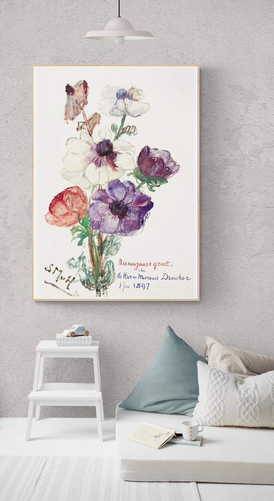 2 Set of Floral Poster Digital Download Art Print Printable - Etsy