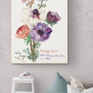 2 Set of Floral Poster Digital Download Art Print Printable - Etsy