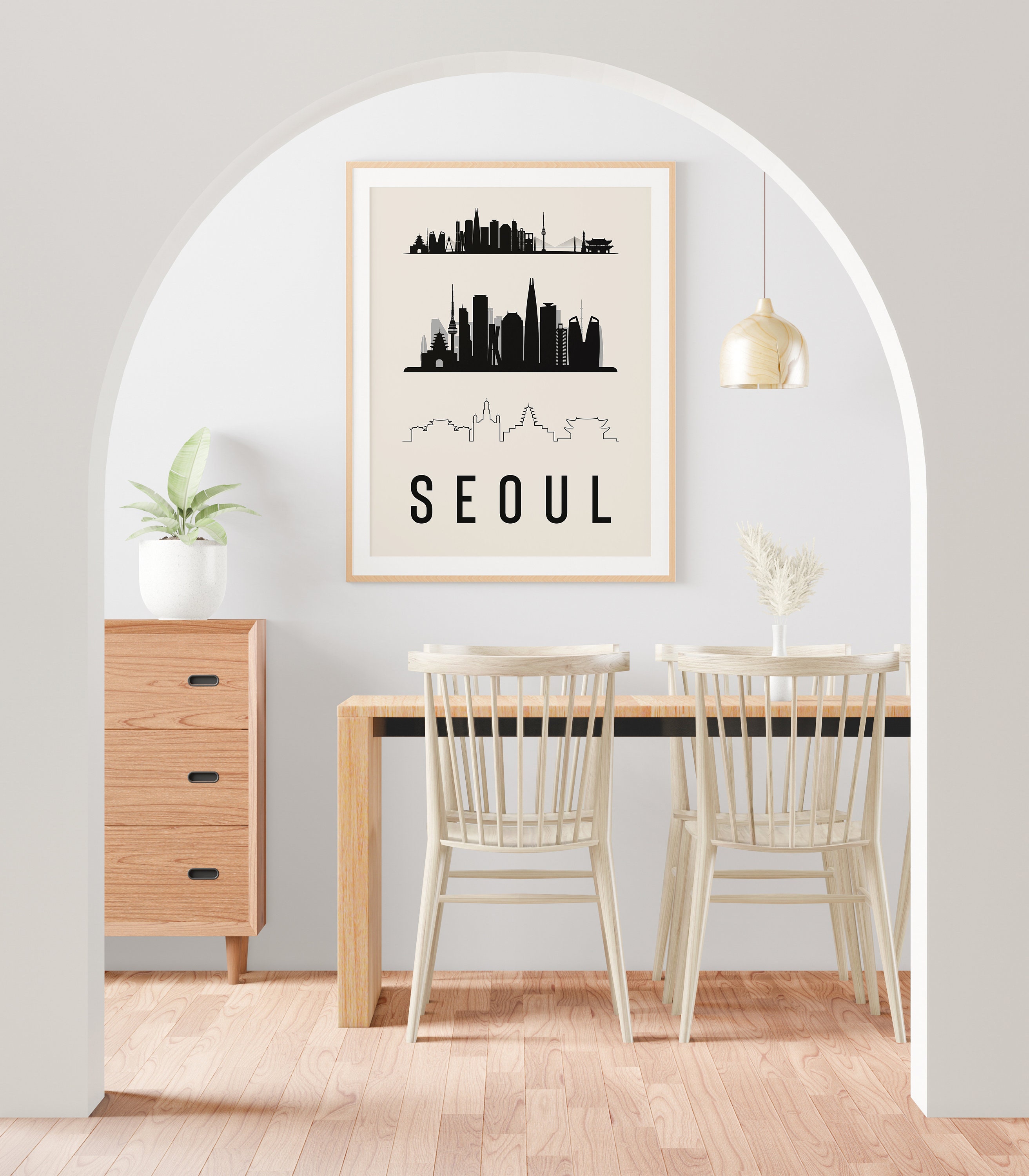 Set of 2 Printable Korean Poster Korea Poster Wall Decor | Etsy