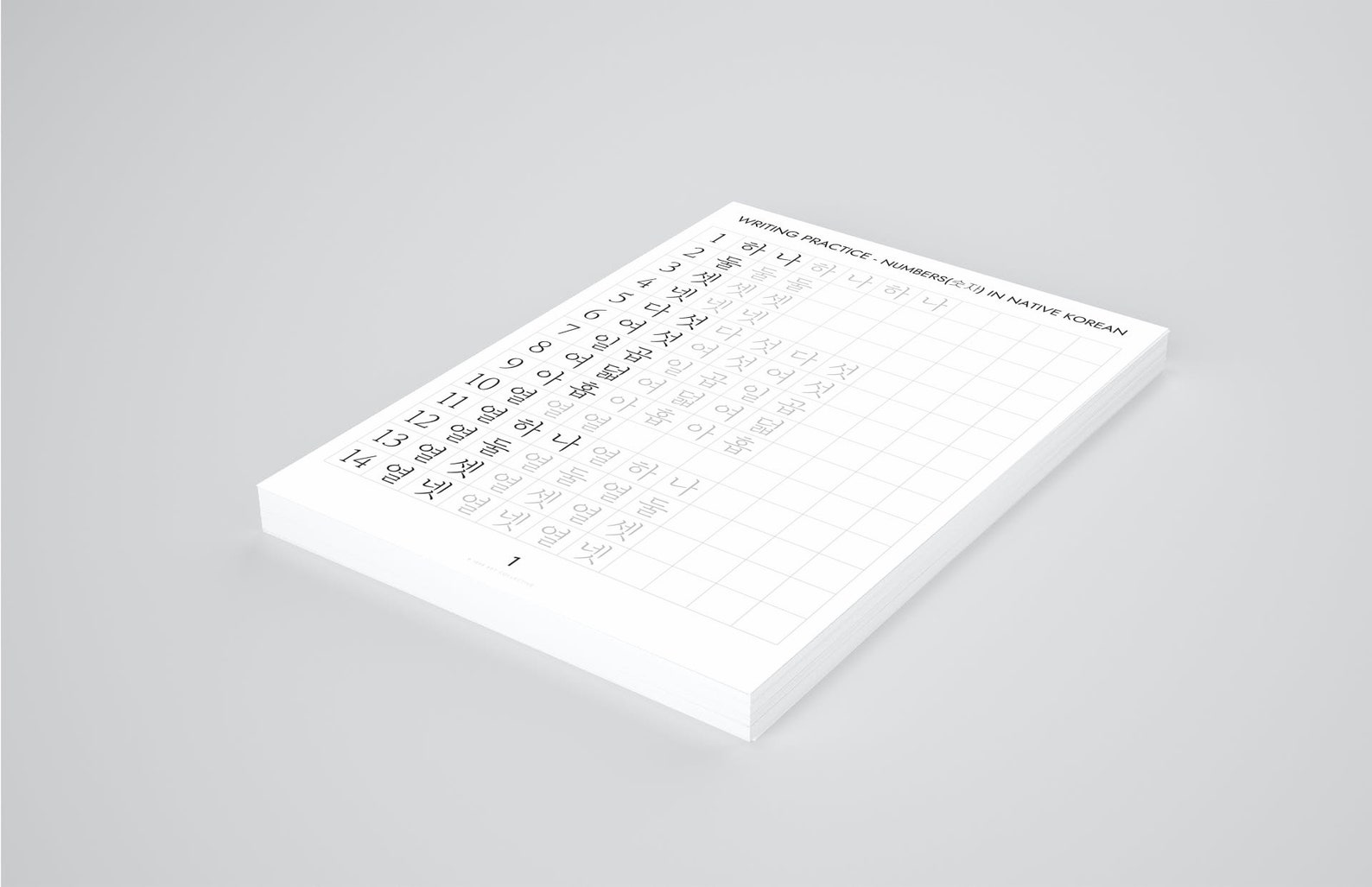 Numbers in Korean Hangul Numbers Korean Study Hangul | Etsy