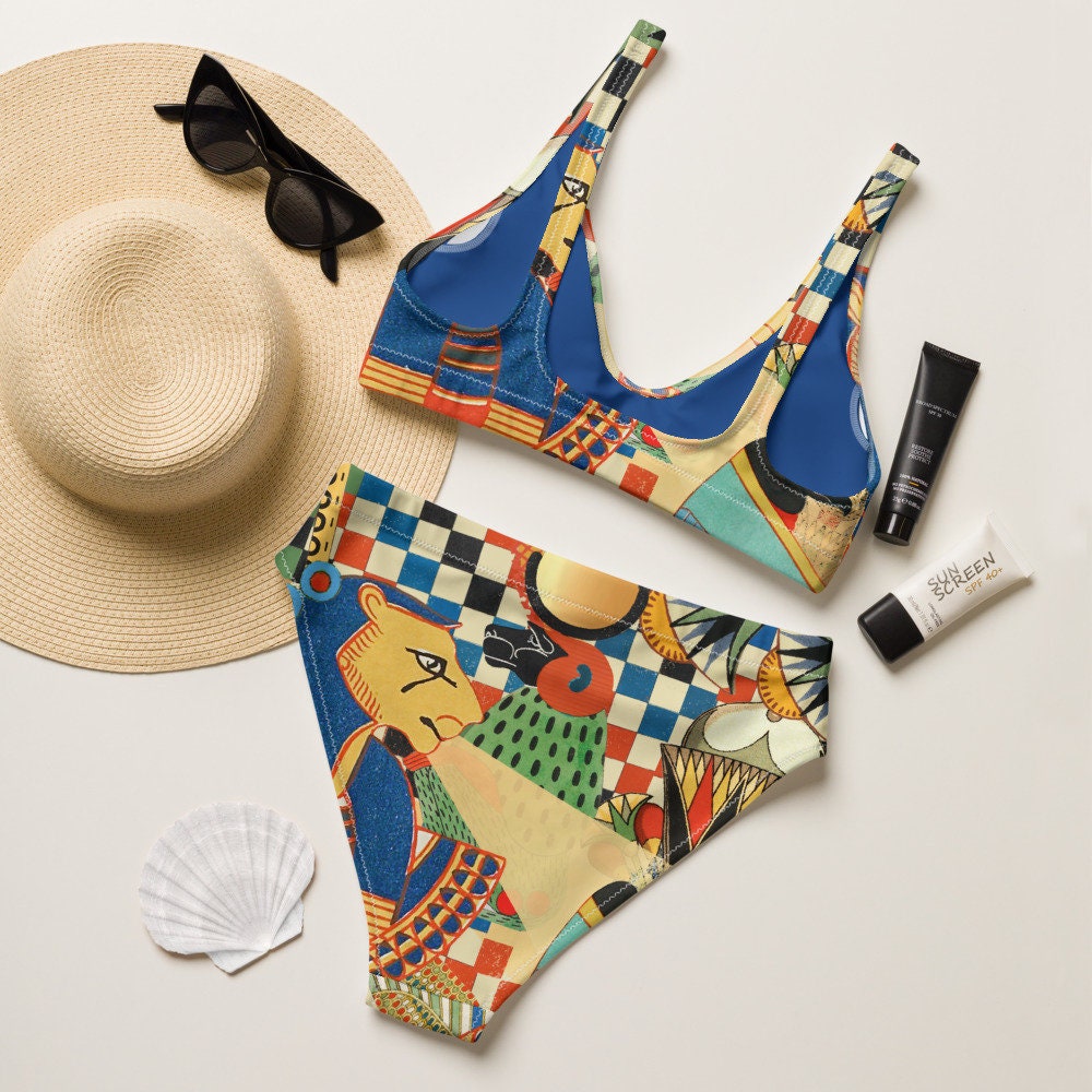 Ancient Egyptian Style Bikini Set High-waisted Bikini - Etsy