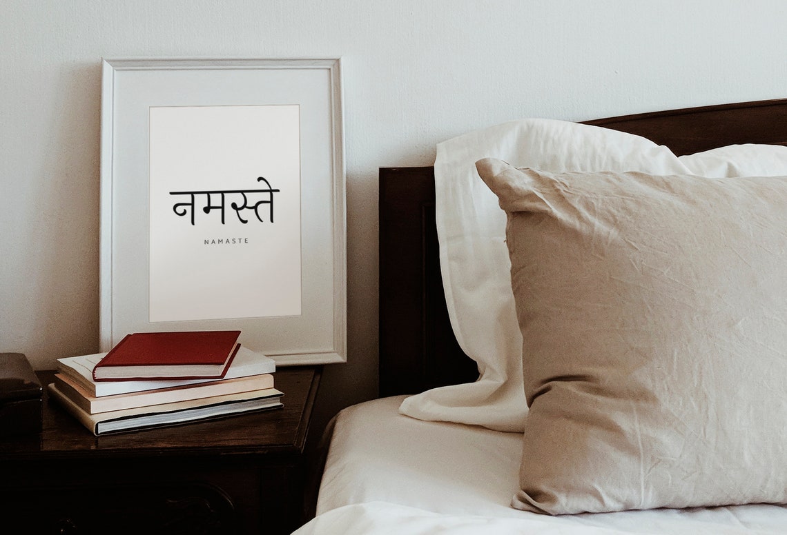 Printable Namaste Poster Namaste Poster Wall Decor living | Etsy