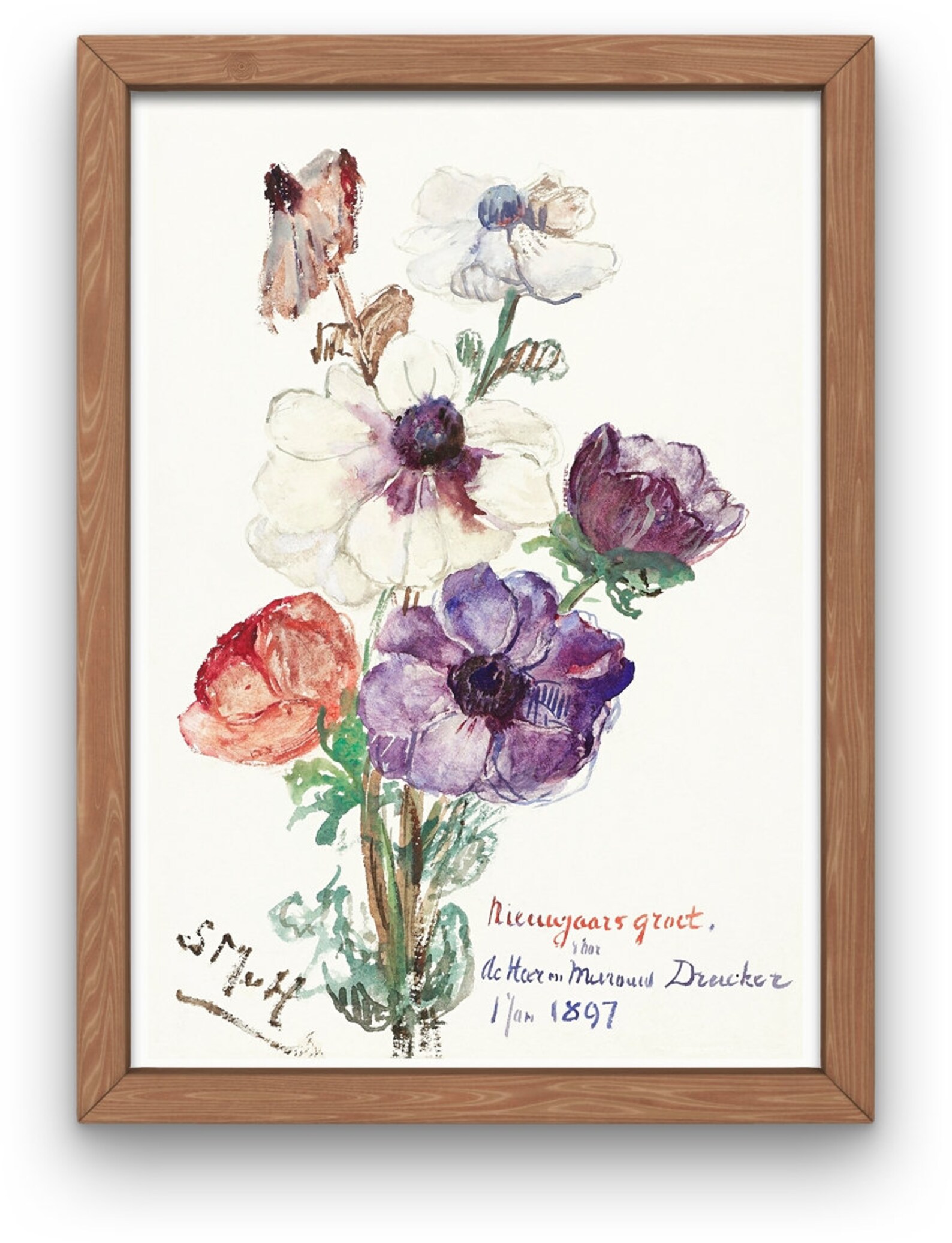 2 Set of Floral Poster Digital Download Art Print Printable - Etsy