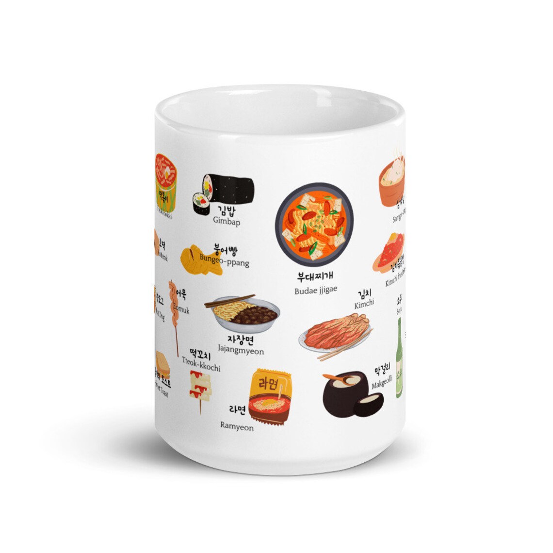 Korean Food Mug Korean Cuisine Mug Korean Gift Hangul - Etsy