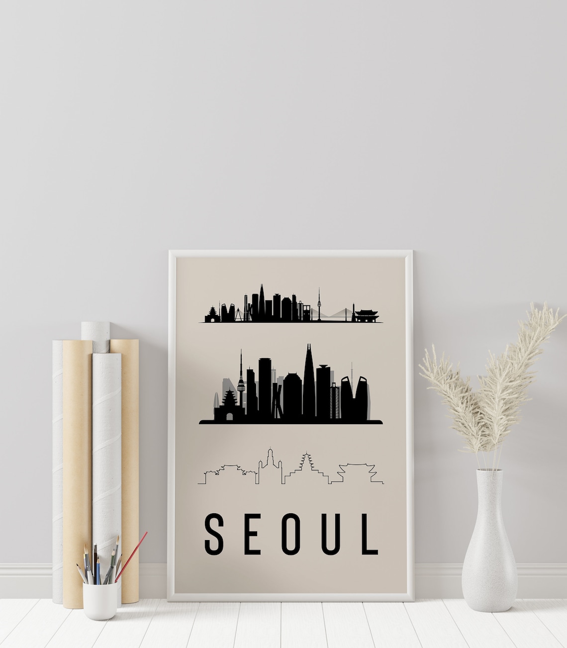 Set of 2 Printable Korean Poster Korea Poster Wall Decor | Etsy