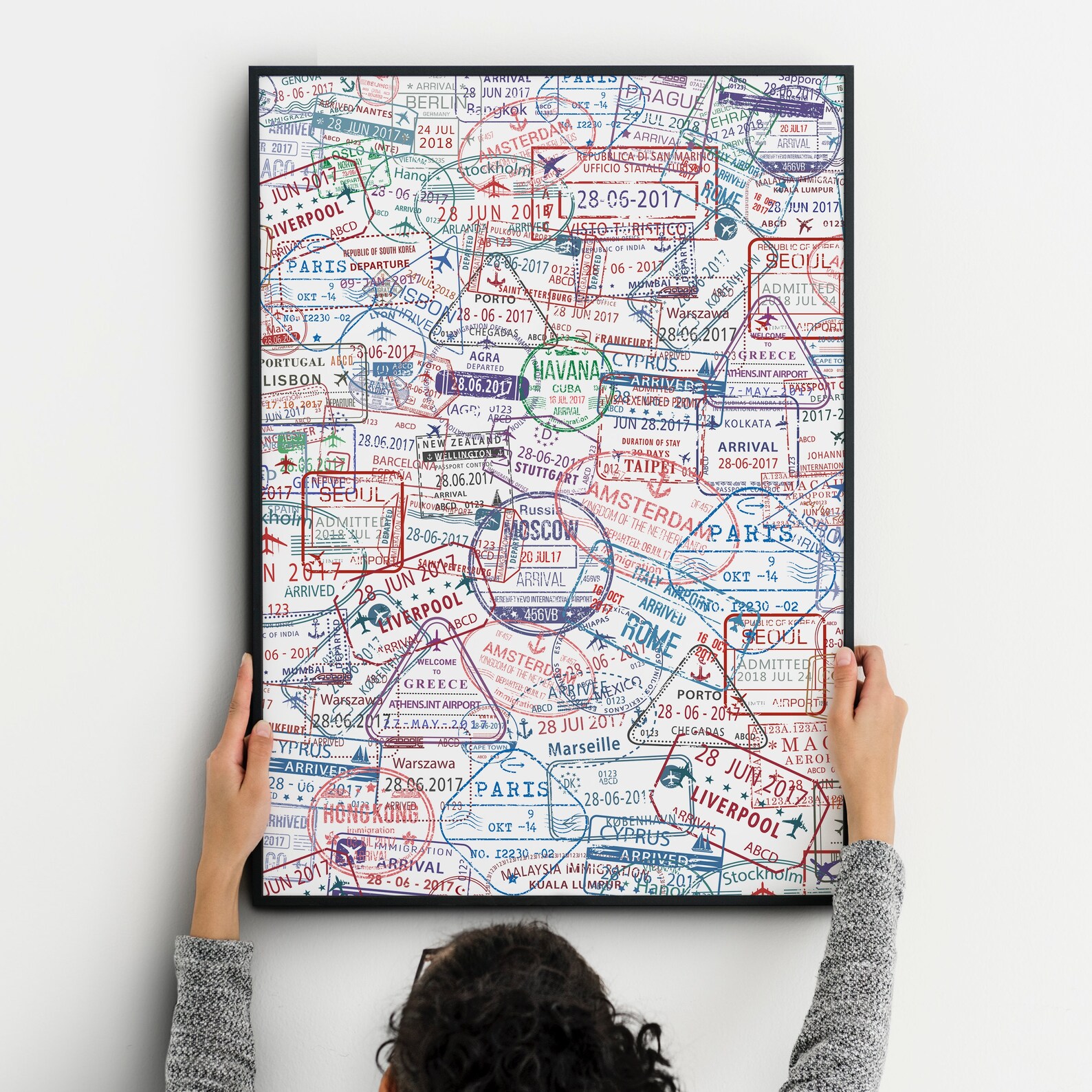 Wall Decor | Printable Stamps Poster | Stamps Art | Stamps Poster ...