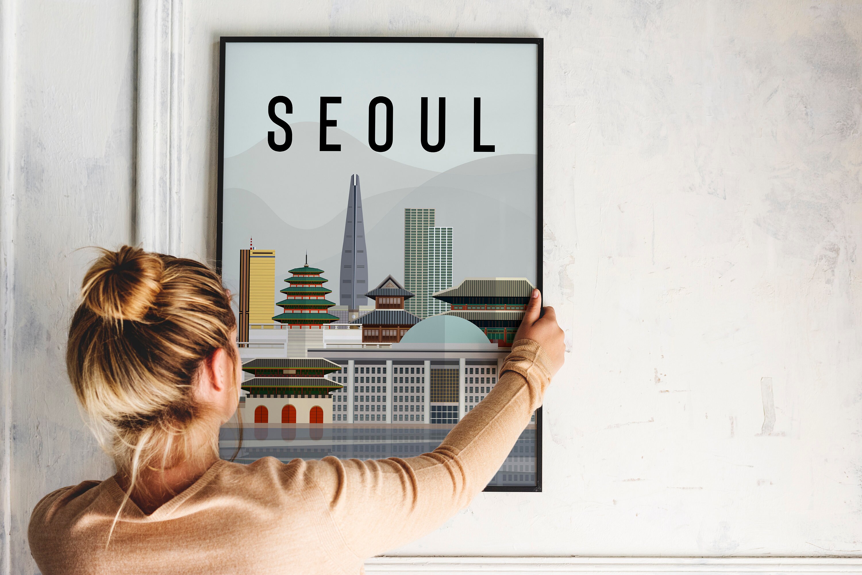 Printable Seoul Poster Korea Poster Korean Wall Art Home - Etsy