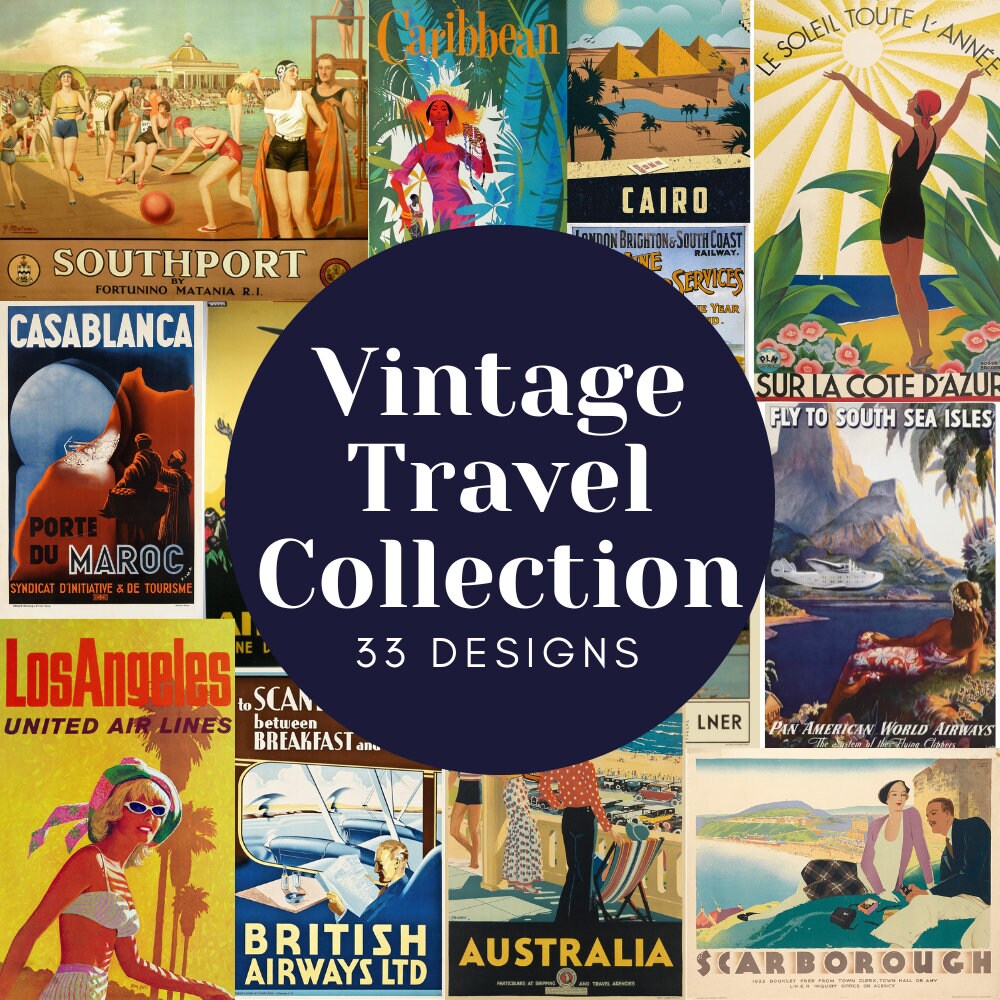 272 Vintage Travel Posters / SVG Vintage Travel Poster / - Etsy