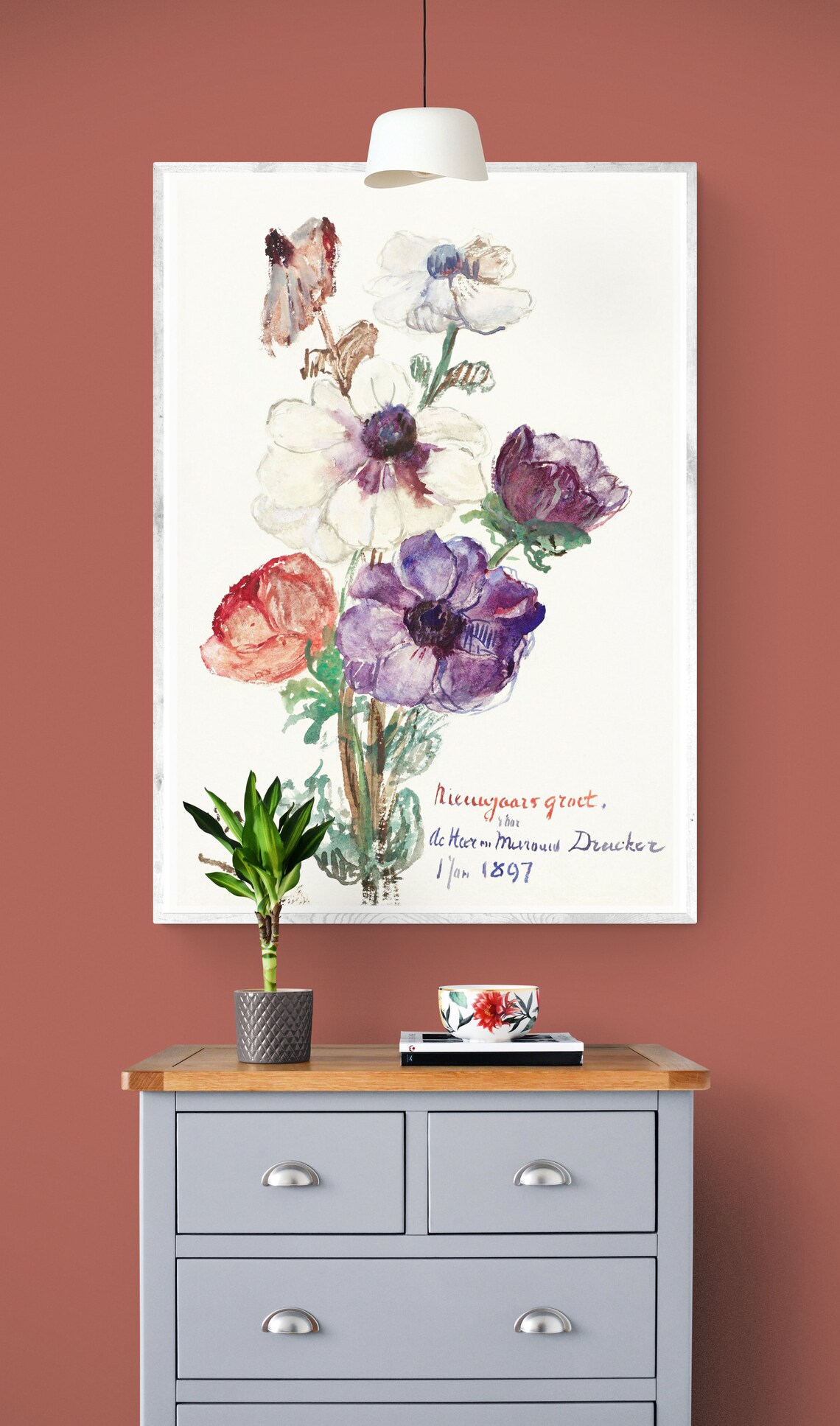 2 Set of Floral Poster Digital Download Art Print Printable - Etsy