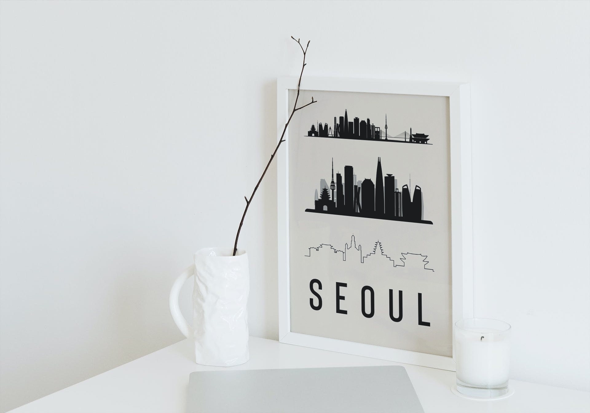 Set of 2 Printable Korean Poster Korea Poster Wall Decor | Etsy