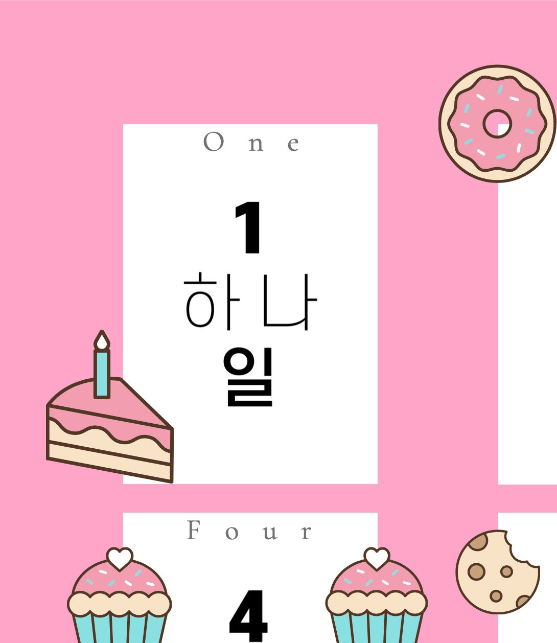 Korean Numerals Poster Printable Nursery Poster Hangul - Etsy