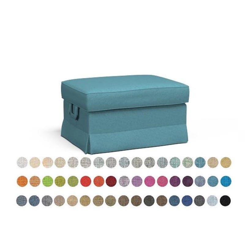 Grey Boucle Footstool - Etsy UK