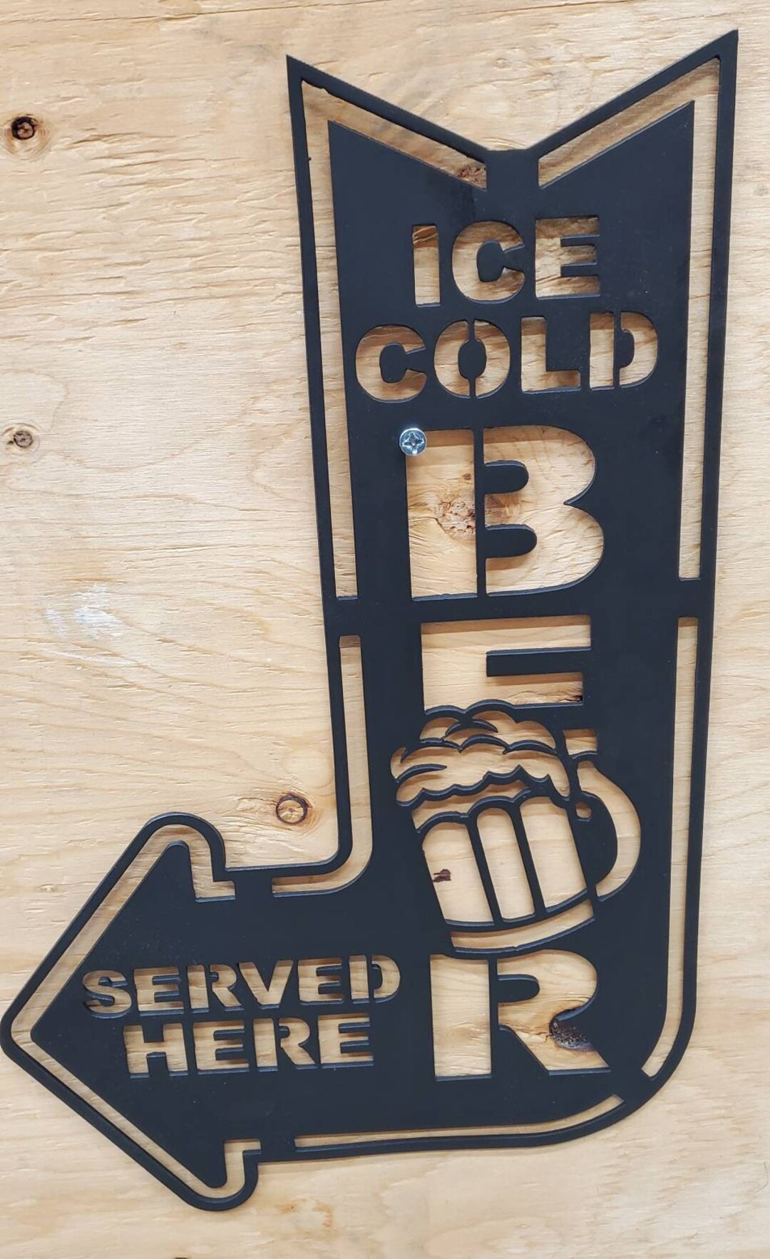 Ice Cold Beer Sign - Etsy