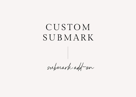 Custom Submark Add on Custom Logo Premade Logo Logo | Etsy