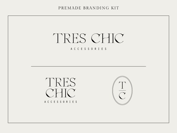 Premade Branding Kit Logo Set Text Logo Photography Logo - Etsy