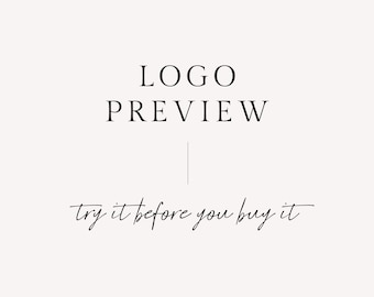Logo Preview / Try Before You Buy / Pre Made Logo Branding - Etsy