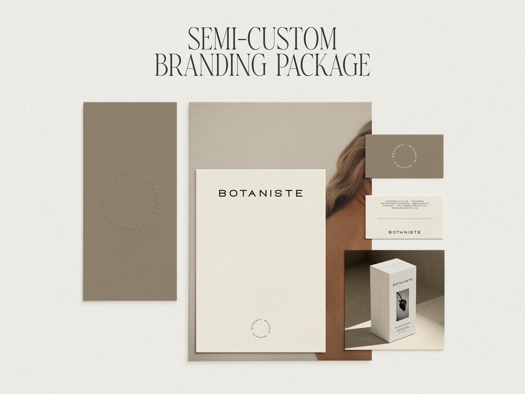Semi-custom Branding Package : Customizable Logo, Submark, Brand Board ...