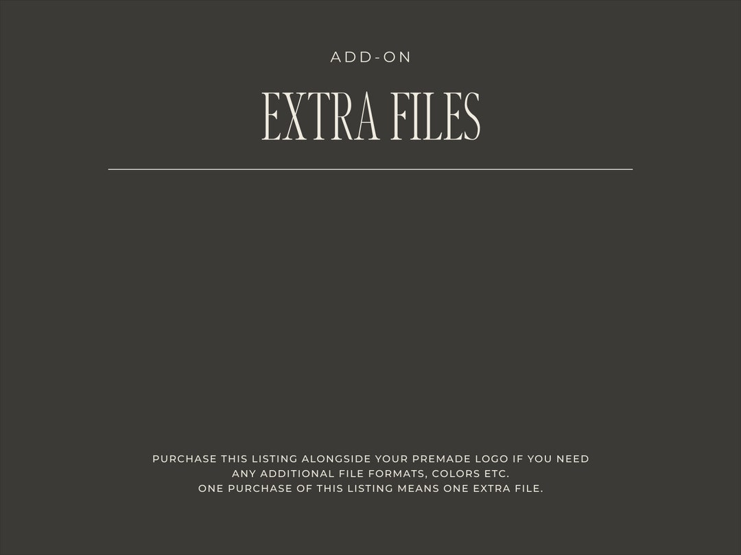Extra Files | Add on | Premade Logo | Text Logo | Modern Logo | Minimal ...