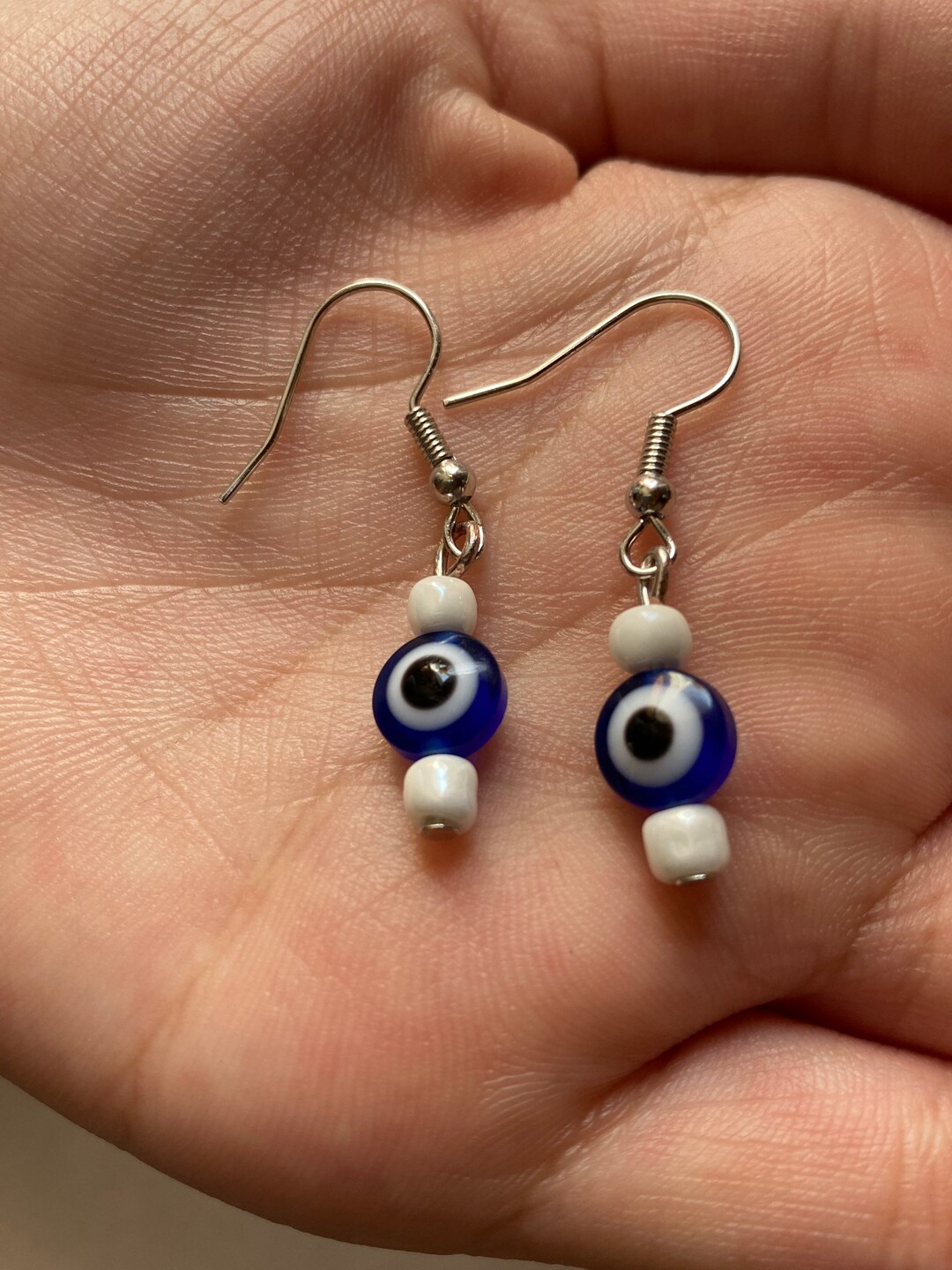 Evil Eye Drop Earrings - Etsy