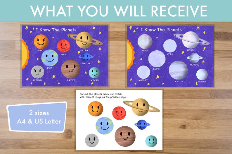 Solar System Activity | Montessori Planets Worksheet (digital Download ...