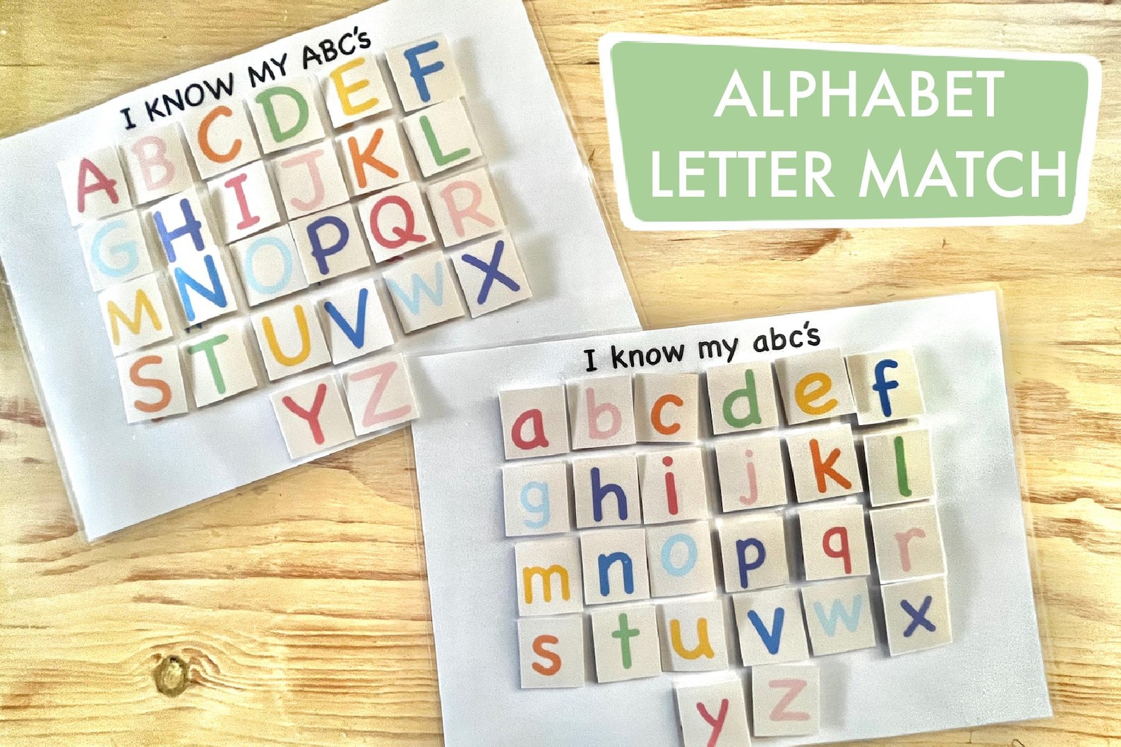 Alphabet Letter Matching Game: Printable Toddler & Preschool Worksheet ...