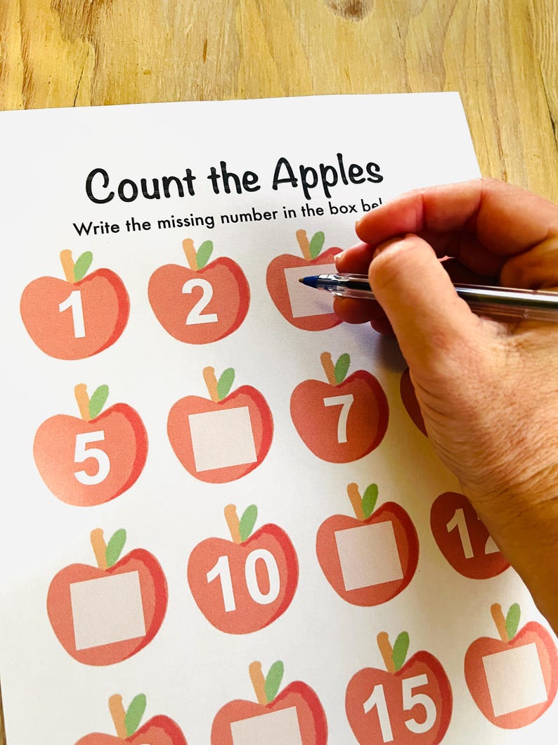 Montessori Math Count and Match Activity Printable Preschool Worksheets ...