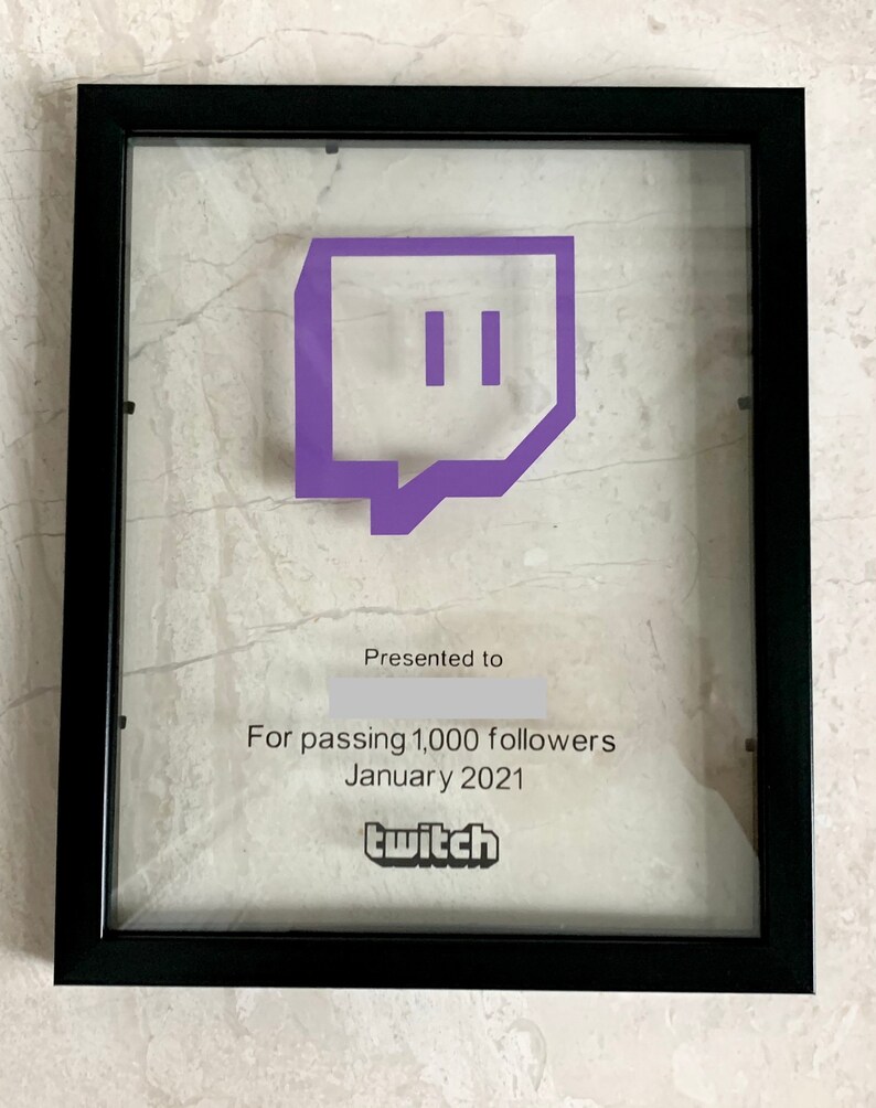 Custom Awards Tiktok, Instagram, Spotify, Twitch, Twitter 8x10 Framed ...