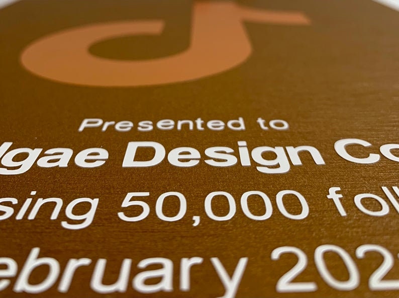 Custom Creator Awards 11x14 Inchs | Social Media Plaque - Etsy