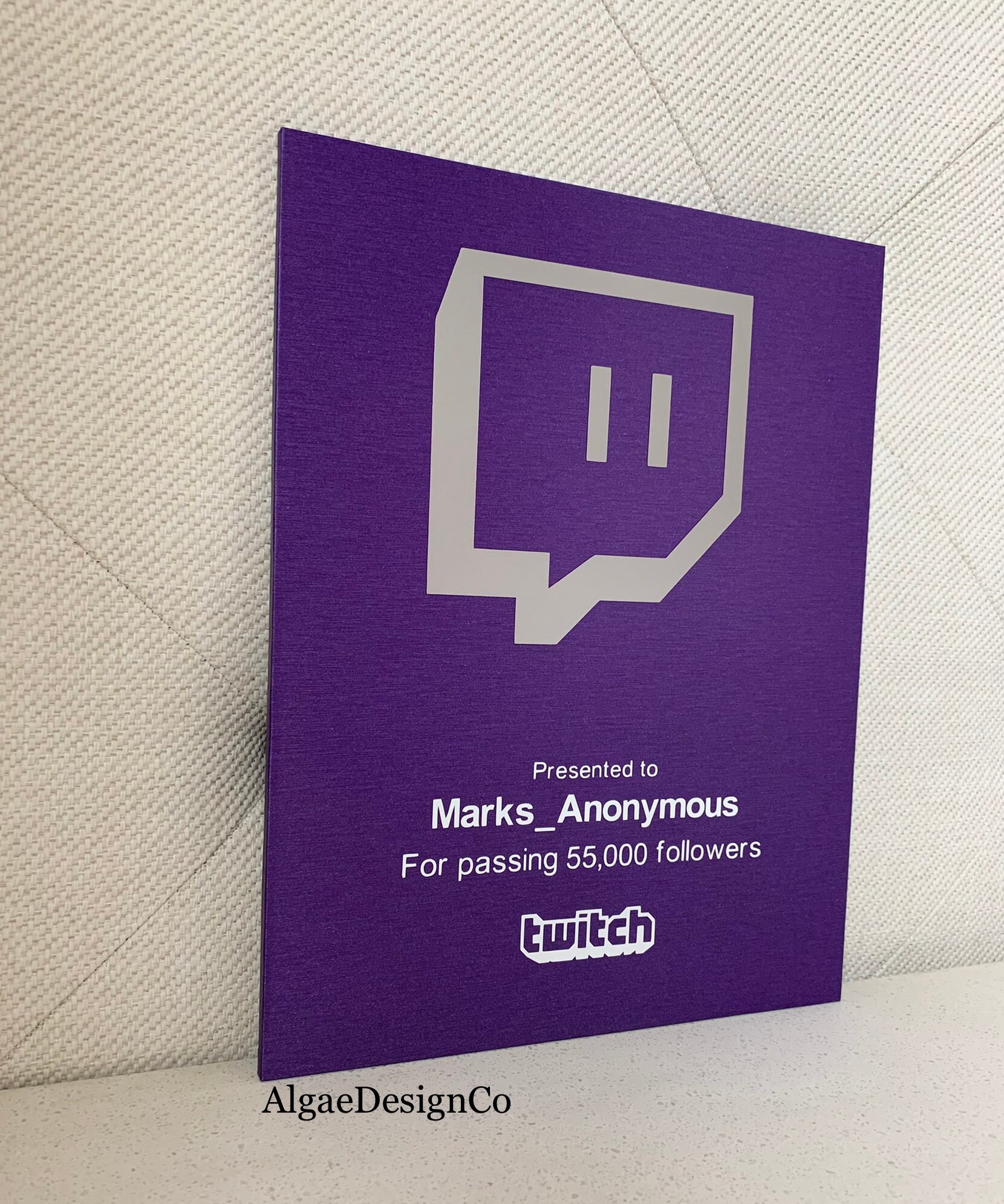 Custom Twitch Creator Award | Tiktok, Instagram, Spotify, Twitch ...